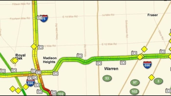 Section of WB I-696 closed this weekend