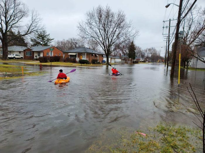 Photos of sites hit by heavy rainfall around Michigan