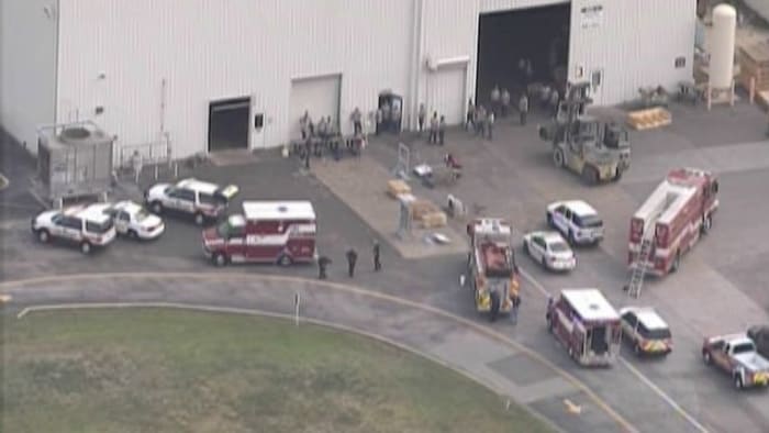 Man gets trapped in machine