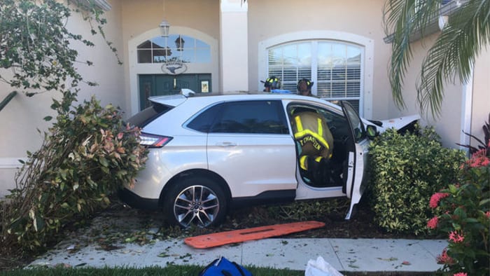 Car crashes into Viera home, transformer, fire rescue officials say