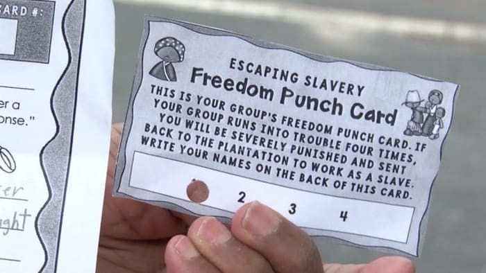 Backlash over slavery game at elementary school