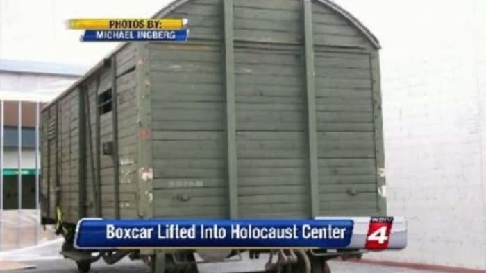 World War II boxcar moved to permanent home at Holocaust Memorial ...