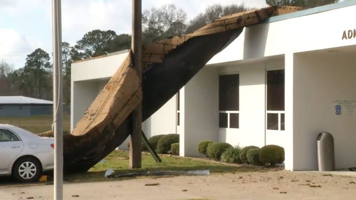 Lawtey prison, church damaged by storm