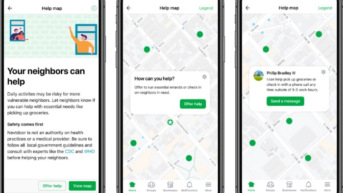 NextDoor launches new map so neighbors can help each other during the ...