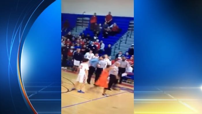 WATCH: High school basketball coach caught on camera headbutting referee