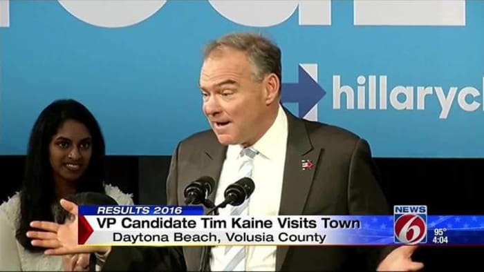 Tim Kaine holds campaign rally in Central Florida