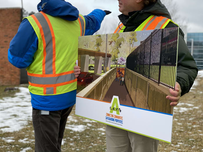 City officials, residents kick off Allen Creek Railroad Berm Project in ...