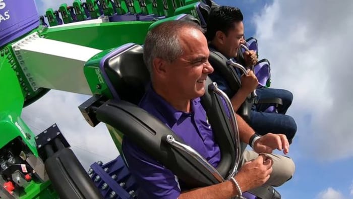 GoPro View: KSAT's RJ Marquez takes on new Joker pendulum ride at Six ...