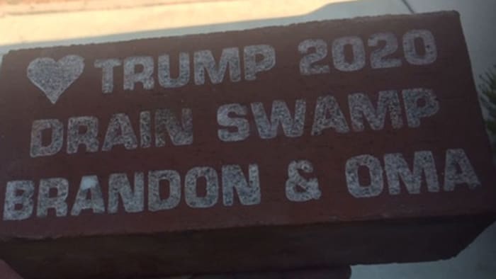 President Trump brick removed from sidewalk in New Smyrna Beach sparks ...
