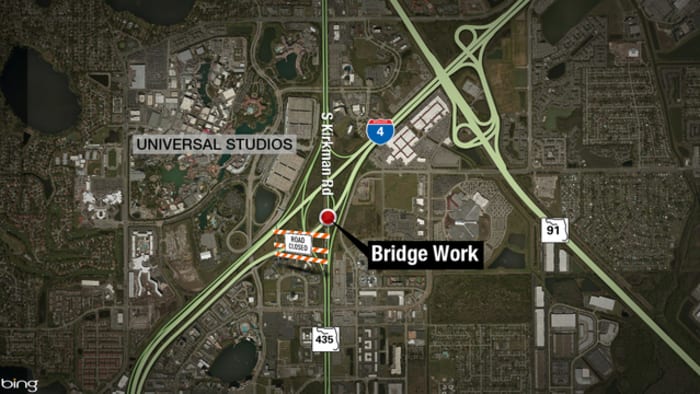 Northbound Kirkman Road, I-4 exit ramp to close for construction