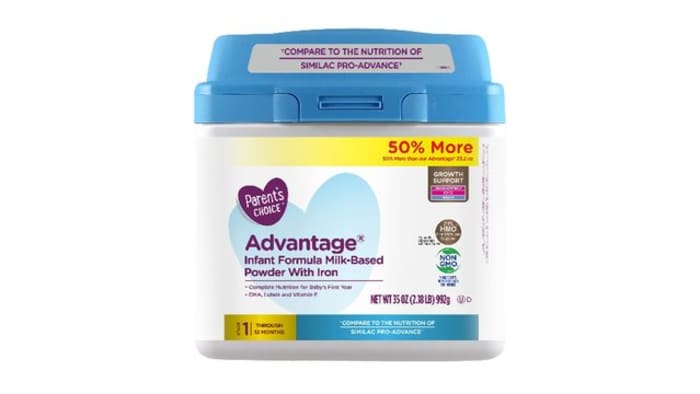 Recall on Walmart brand baby formula