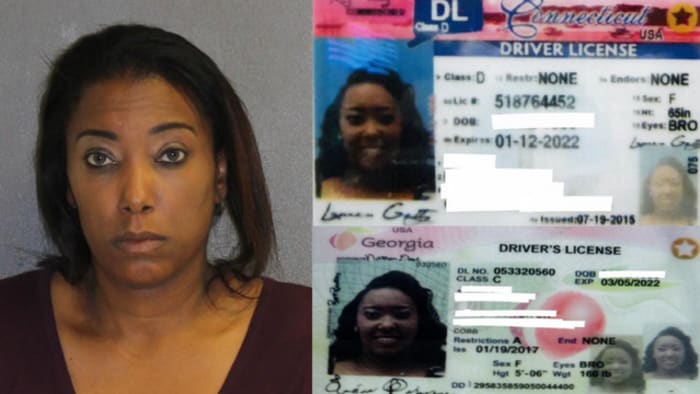 Woman busted with 10 fake IDs, 13 credit cards, police say