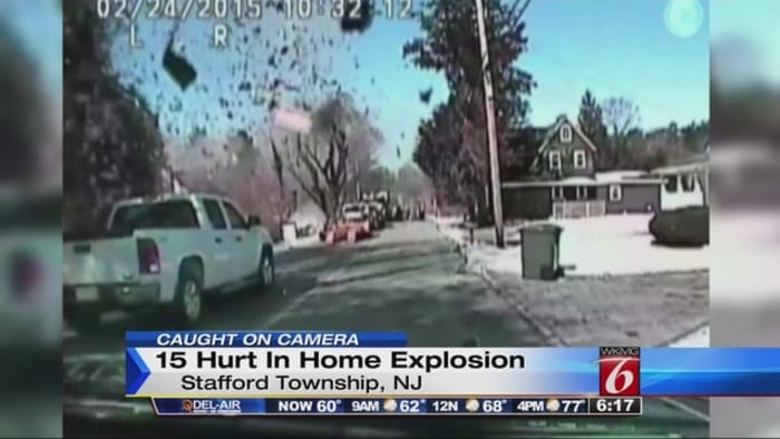 Video shows house being obliterated in explosion