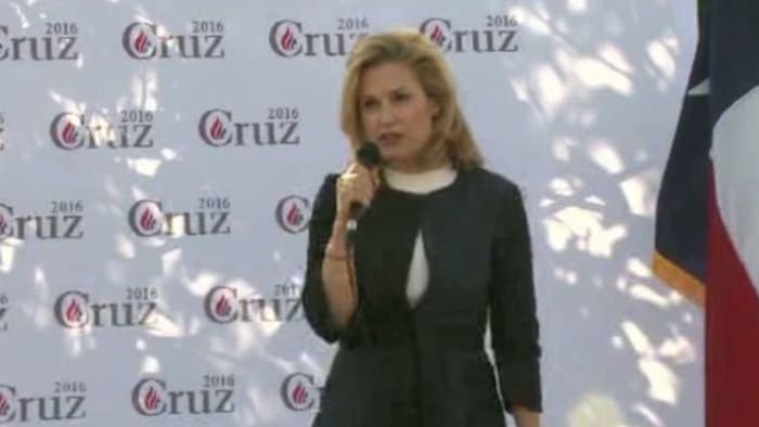 Heidi Cruz campaigns for husband Ted Cruz in Houston Heidi Cruz campaigns for husband Ted Cruz in Houston