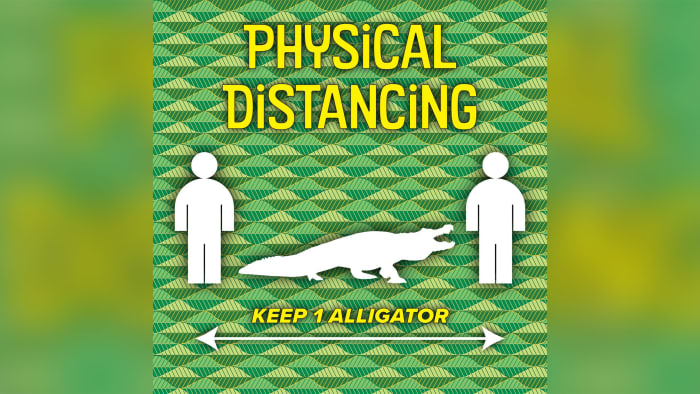 A Florida county is reminding people to maintain a distance of at least ...