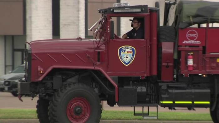 HFD firefighters go through high-water vehicle training