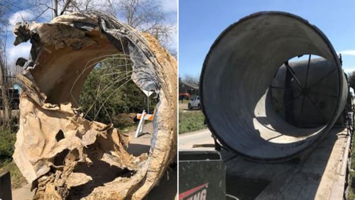 PHOTO: See a closeup image of the pipe that burst in east Houston last ...
