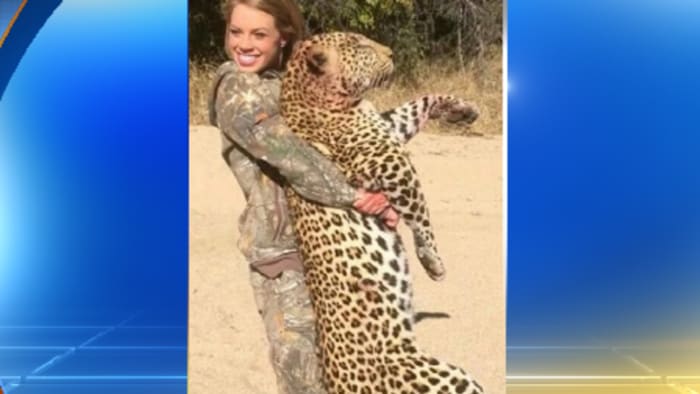Cheerleader hunts animals, posts pics online