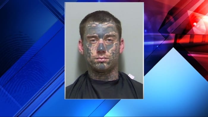 Arrested again: Florida man with face tattoos has new mugshot