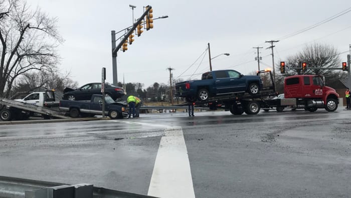2 people sent to hospital in multi-vehicle wreck on Rt. 419
