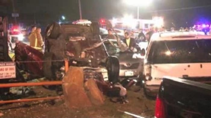 Multi-car pile up