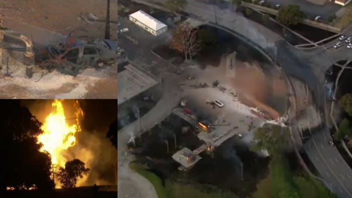 Melvindale explosion: Car crashes into gas line