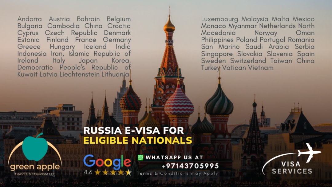 Russia E-Visa for Eligible Nationals | Green Apple Travel