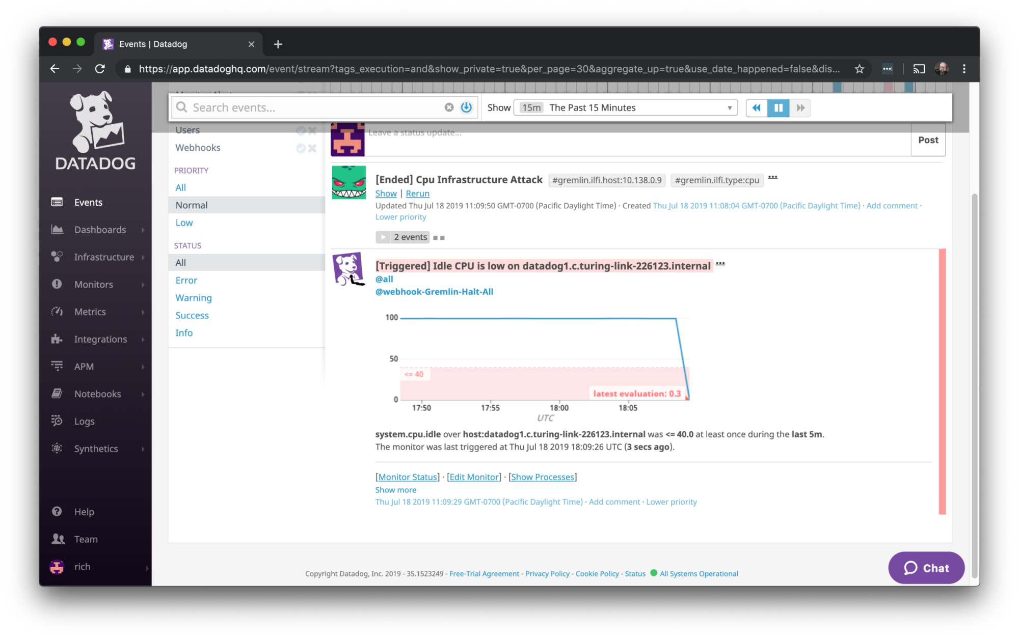 Halting Gremlin Attacks Using the Datadog Webhook