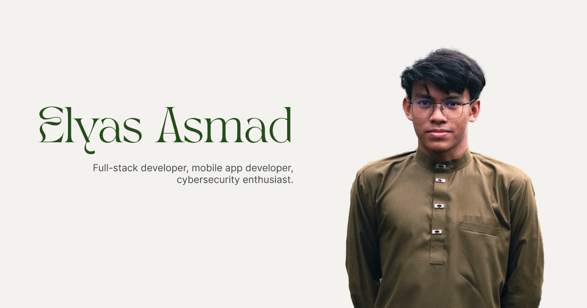 Elyas Asmad | Software Engineer