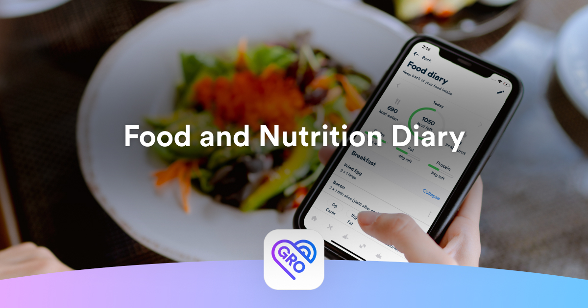 Food and Nutrition Diary - Track Calories, Carbs, Targets and Set Goals