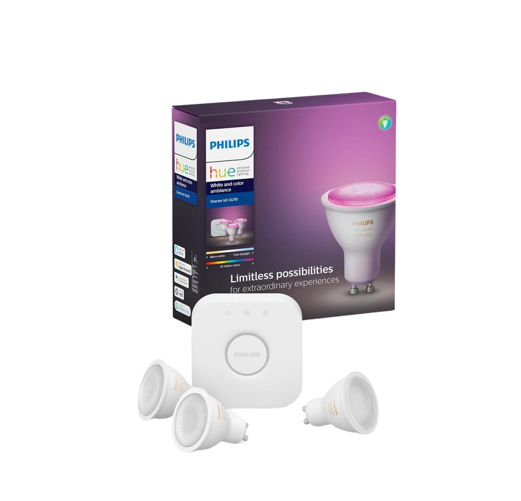 Rent Philips White & Color Ambiance GU10 Starter Kit from €8.90 per month