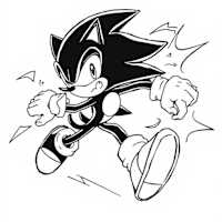 dark sonic coloring pages