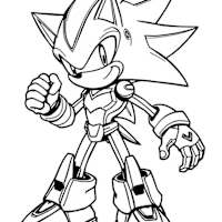 metal sonic coloring pages