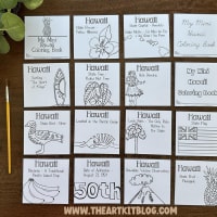 hawaii state flag coloring page