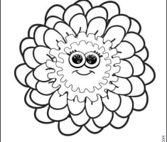 daisy sunny petal coloring pages