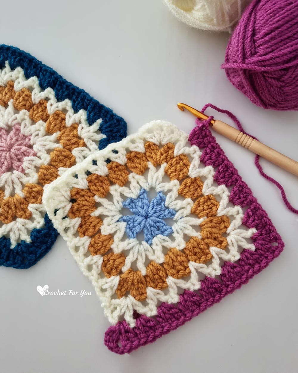 Free Crochet Square Patterns Beginners Easy Crochet Flower Granny