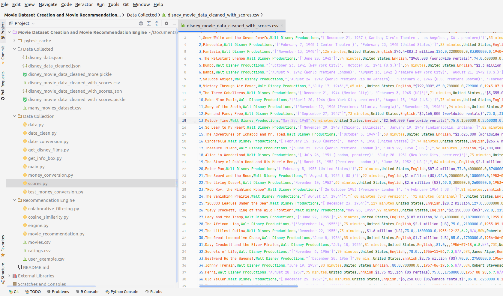 GitHub - Gsak3l/Movie-Dataset-Creation-and-Movie-Recommendation-Engine ...