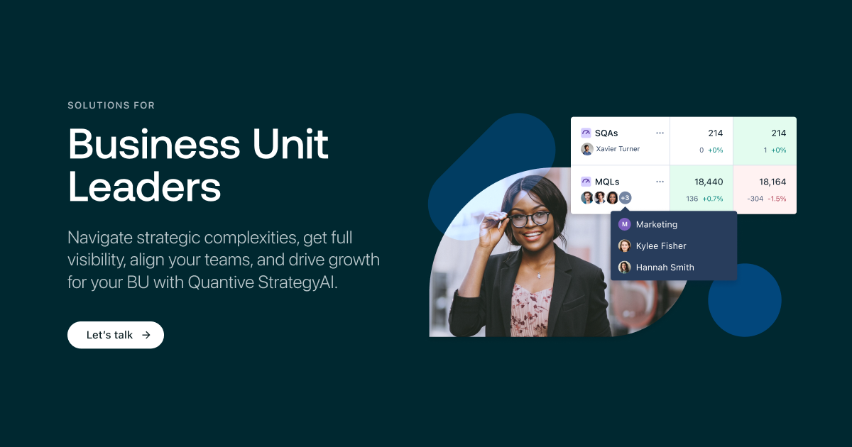 Quantive StrategyAI for Business Unit Leaders