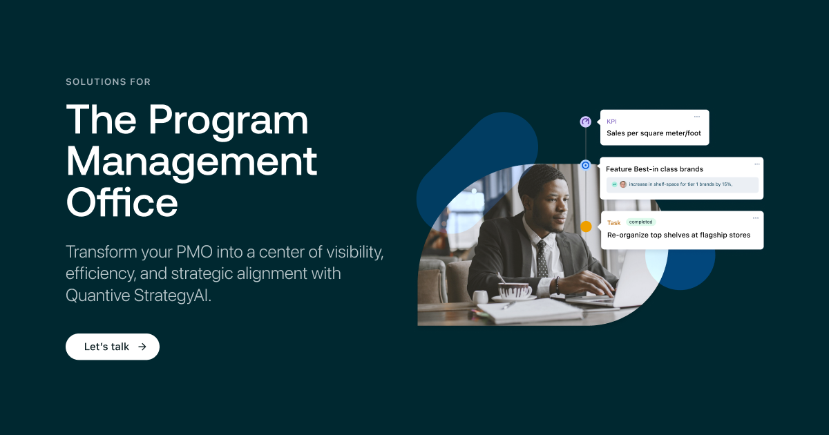 Streamline execution and increase PMO value with Quantive StrategyAI
