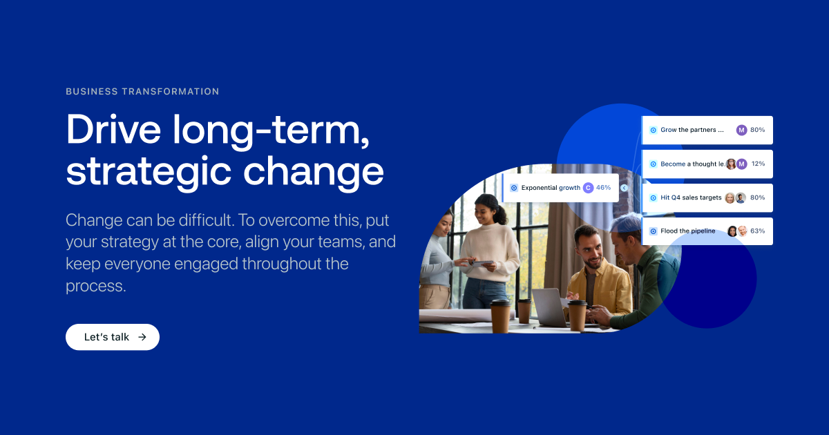 Drive Transformation Across Your Business | Quantive StrategyAI