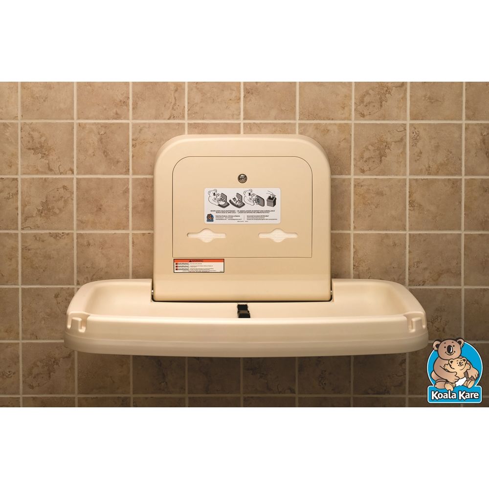 GuestSupply US | Koala Kare® Baby Changing Station, Horizontal, Cream