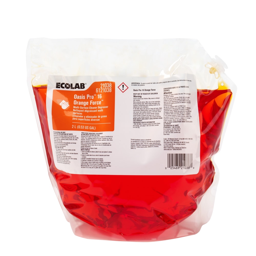 GuestSupply US | Ecolab® Oasis Pro 16 Orange Force Multi-Surface ...