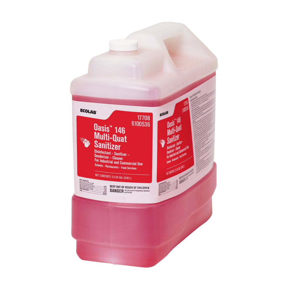 GuestSupply US | Ecolab® Oasis® 146 Multi-Quat Sanitizer, 2.5 Gallon ...