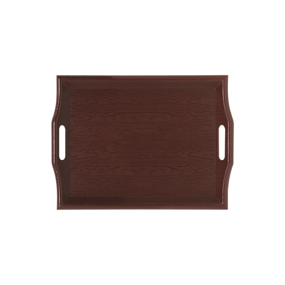 GuestSupply US | Rectangular Wood Room Service Tray, Mahogany