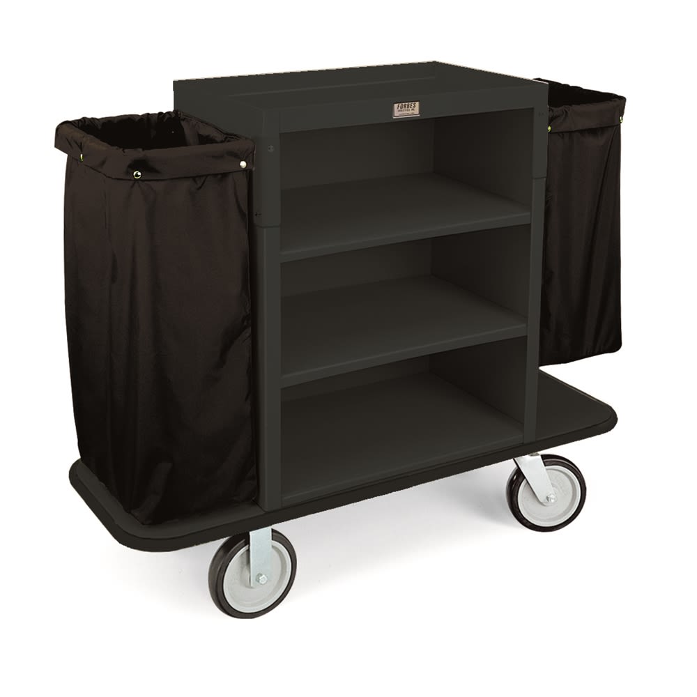 GuestSupply US | Forbes® Plastic Housekeeping Cart, Black