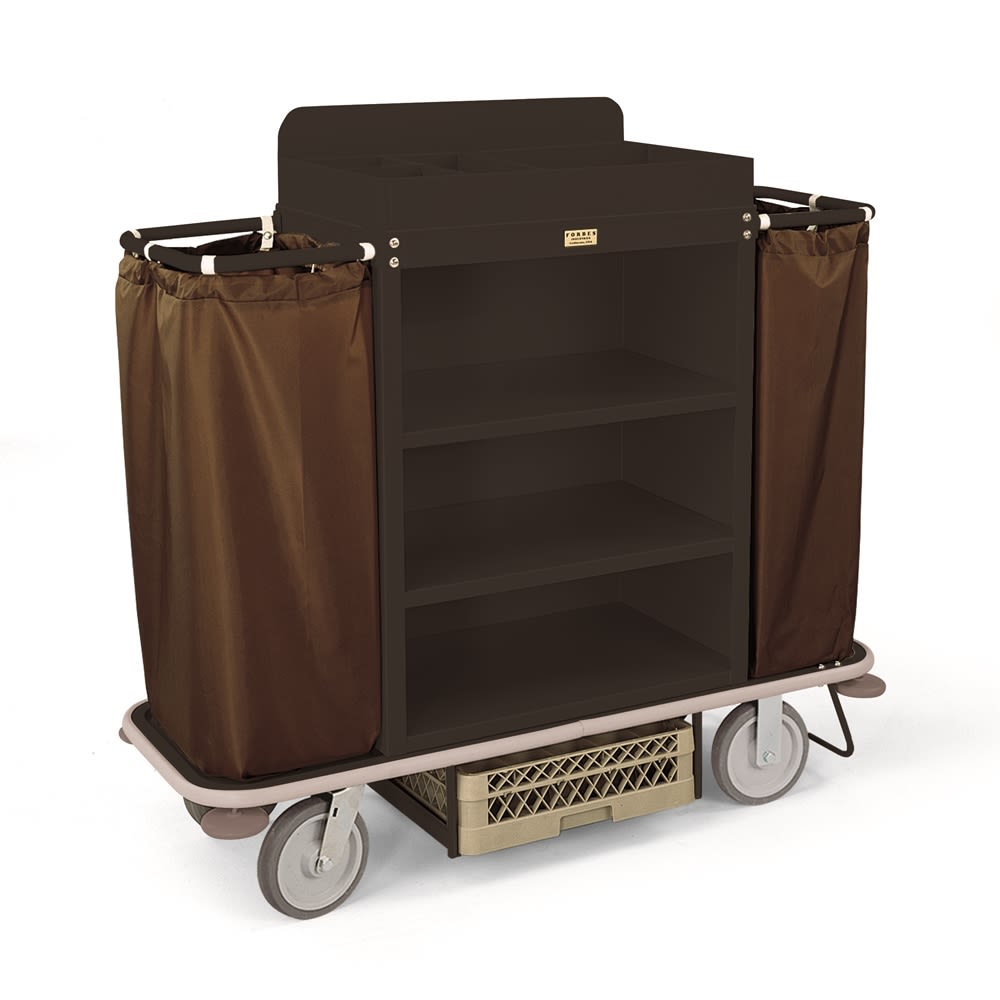 GuestSupply US | Forbes® Steel Housekeeping Cart Textured Black