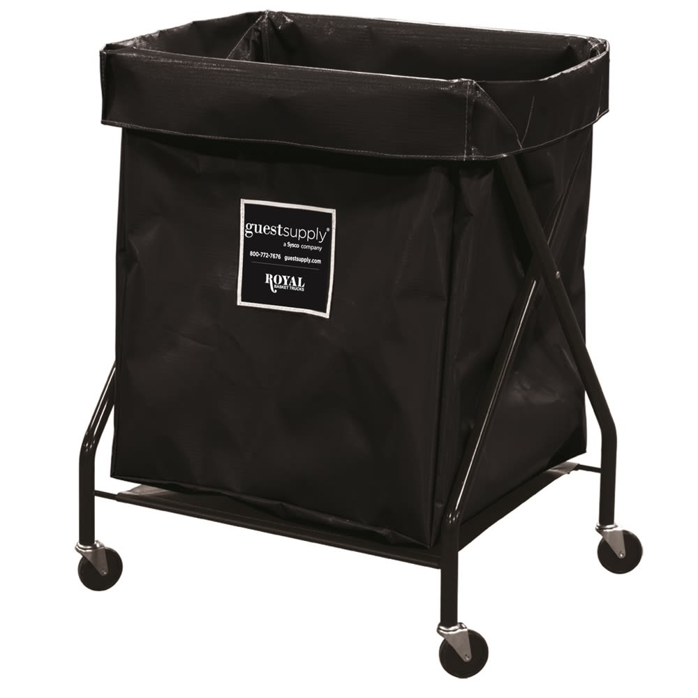 GuestSupply US | Royal Basket 8 Bushel X-Frame Cart, Black