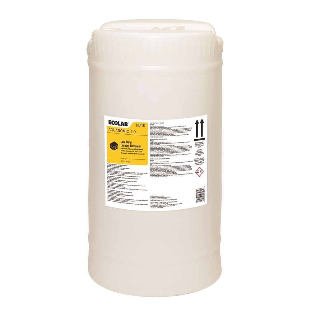 GuestSupply US | Ecolab® Aquanomic 2.0 Low-Temp Laundry Destainer, 15 ...