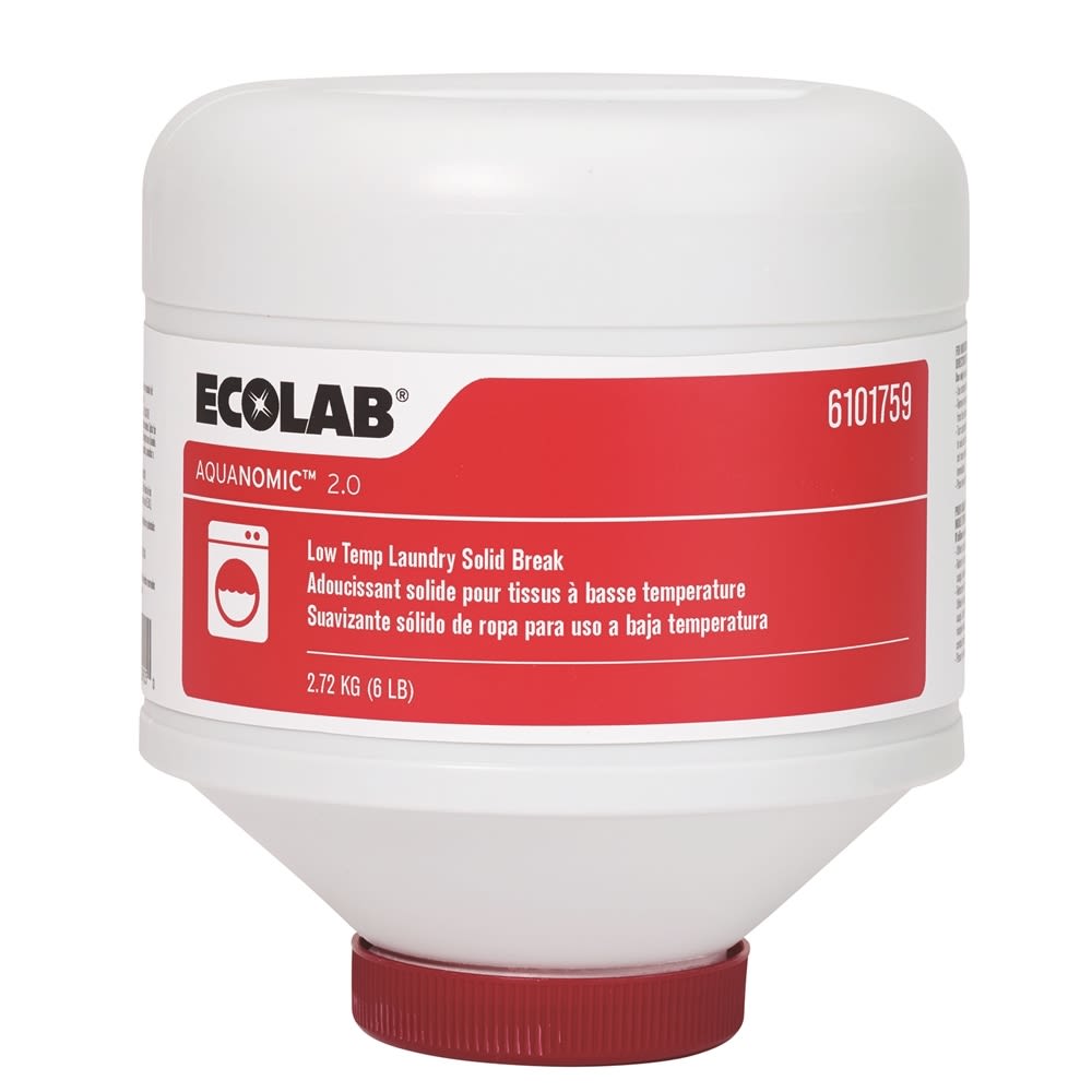 GuestSupply US | Ecolab® Aquanomic 2.0 Low-Temp Laundry Solid Break, 6 ...