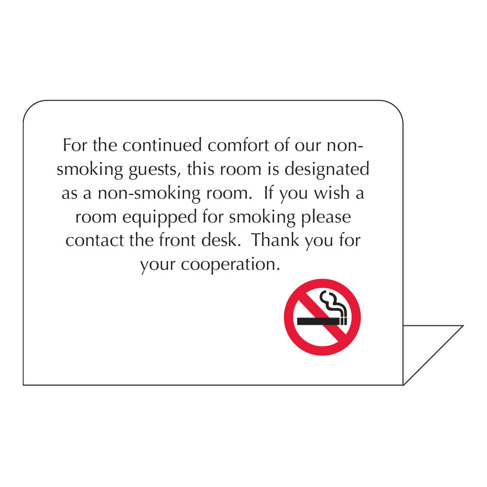 GuestSupply US | Sign - Non-Smoking Room with Symbol Easel, 4x2.75 ...